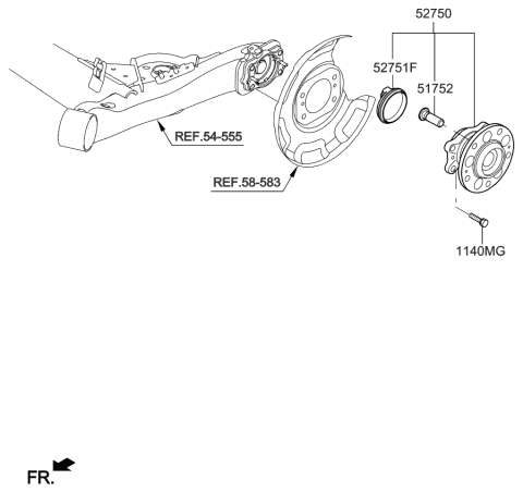 Rear Axle - 2019 Kia Soul