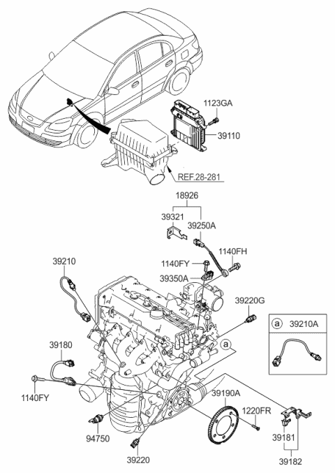 3913026AH0 Genuine Kia Engine Ecm Electronic Control Module