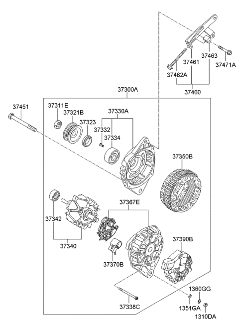 Alternator - 2007 Kia Rio