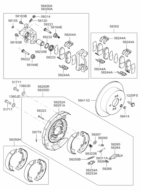 Rear Wheel Brake - 2008 Kia Rio