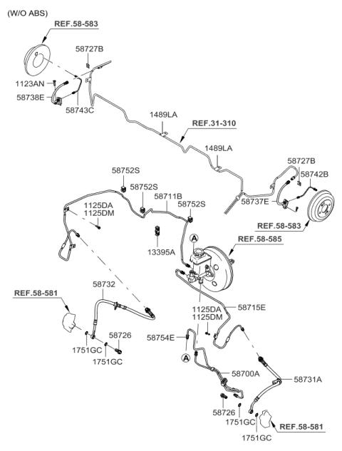 Brake Fluid Line - 2008 Kia Rio