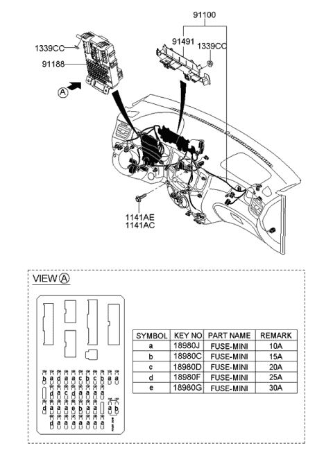 911141G100 Genuine Kia Wiring Assembly-Main