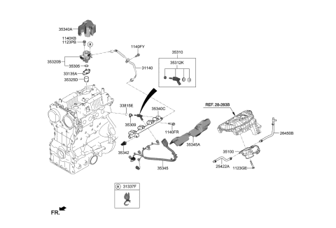 353132B110 Genuine Kia Washer-Injector Bracket