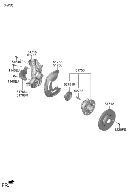 Front Axle - 2020 Kia Stinger