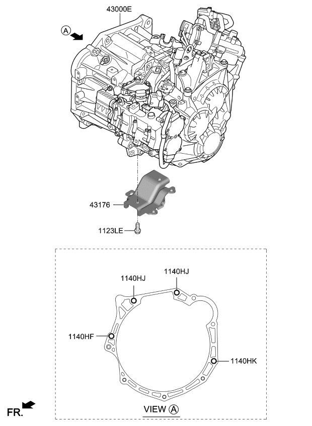 430002D196 Genuine Kia Transmission Assembly-Dc