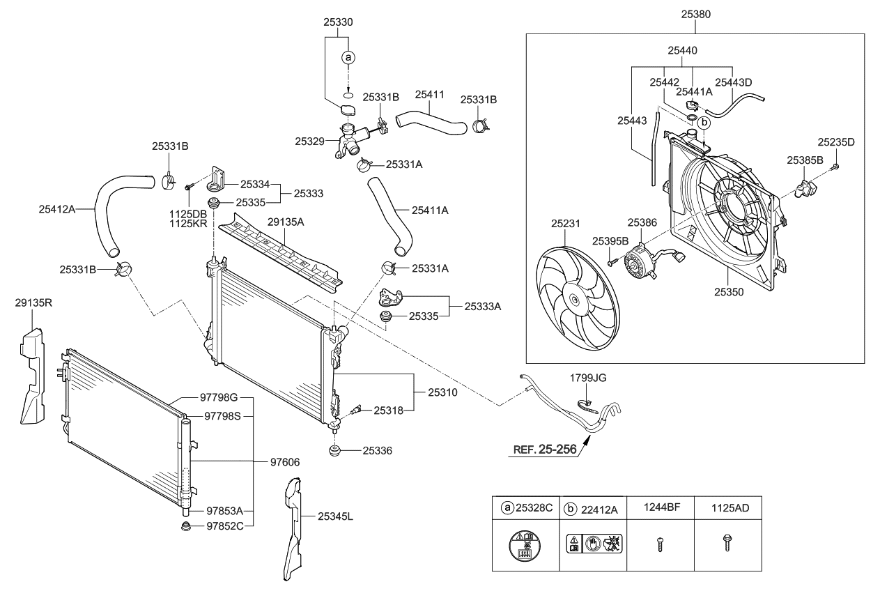 976061W000 Genuine Kia Condenser Assembly-Cooler