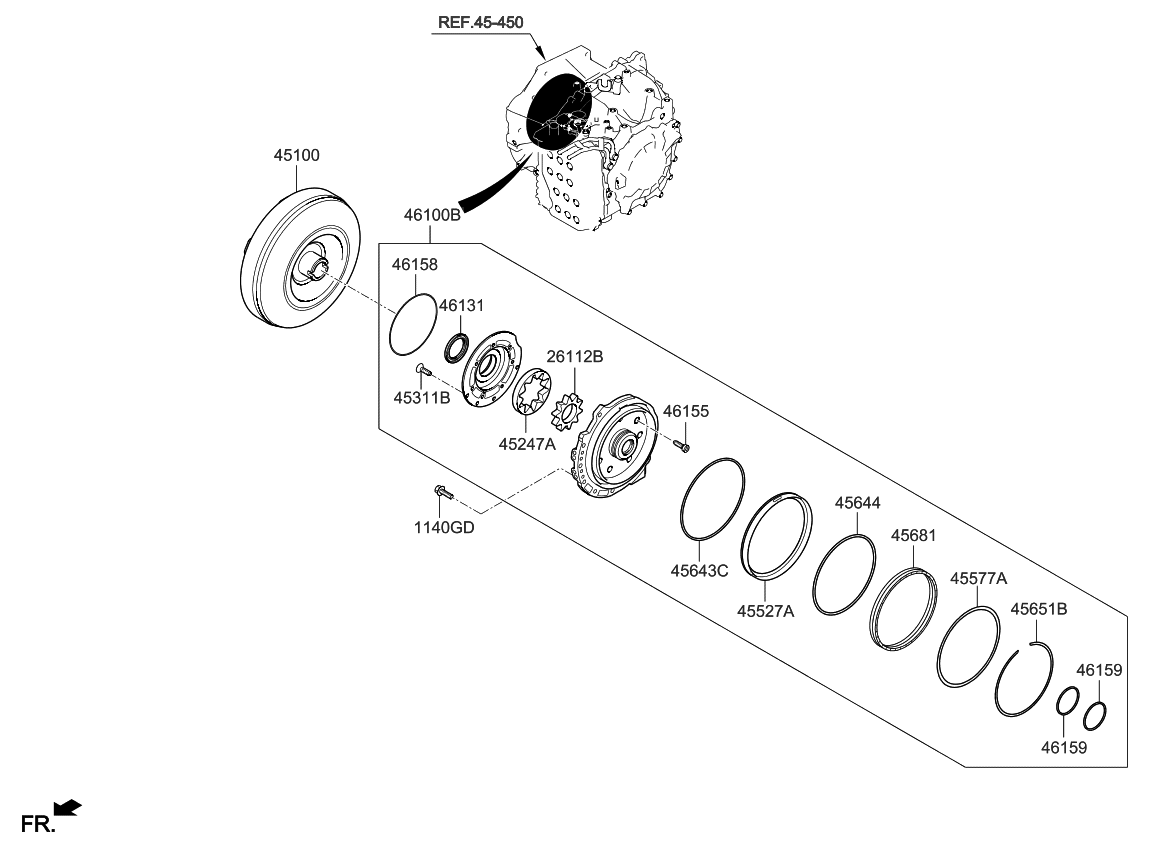 461003B010 Genuine Kia Set-Oil Pump Assembly