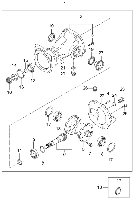 5113539A10 Genuine Kia Spacer Set-Rear