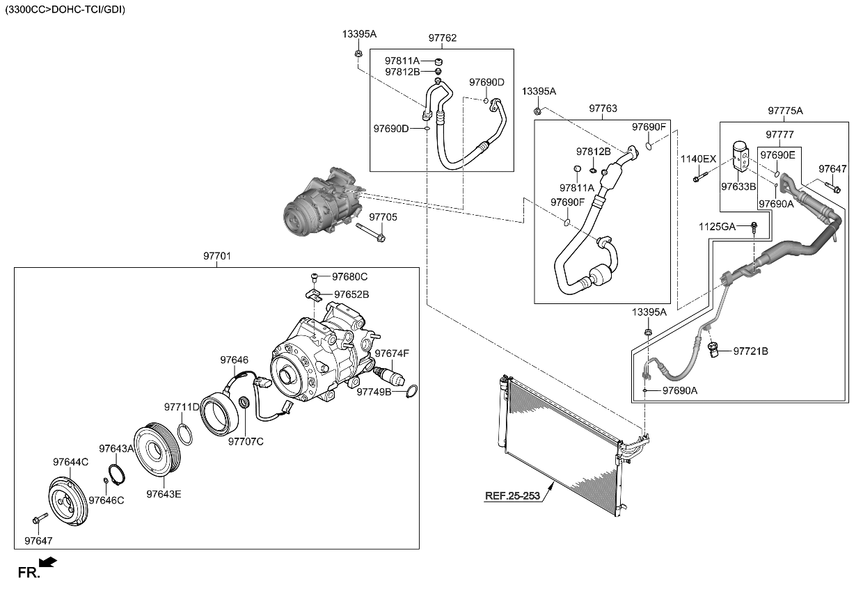 97777J6050 Genuine Kia Suction Tube Assembly