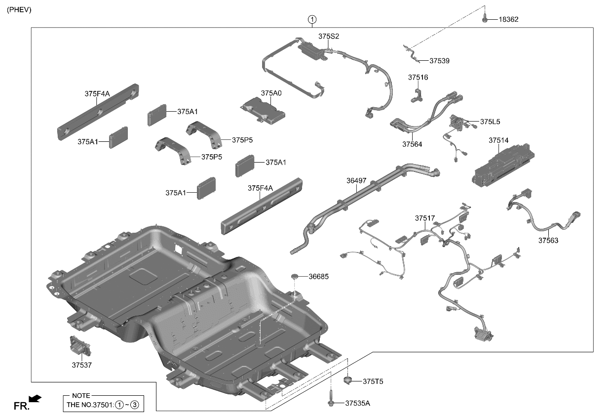 375A0P4500 Genuine Kia BATTERY MANAGEMENT U