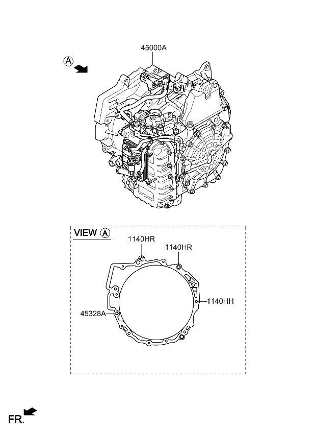 450003D430 Genuine Kia ATA & TQ/CONV ASSY