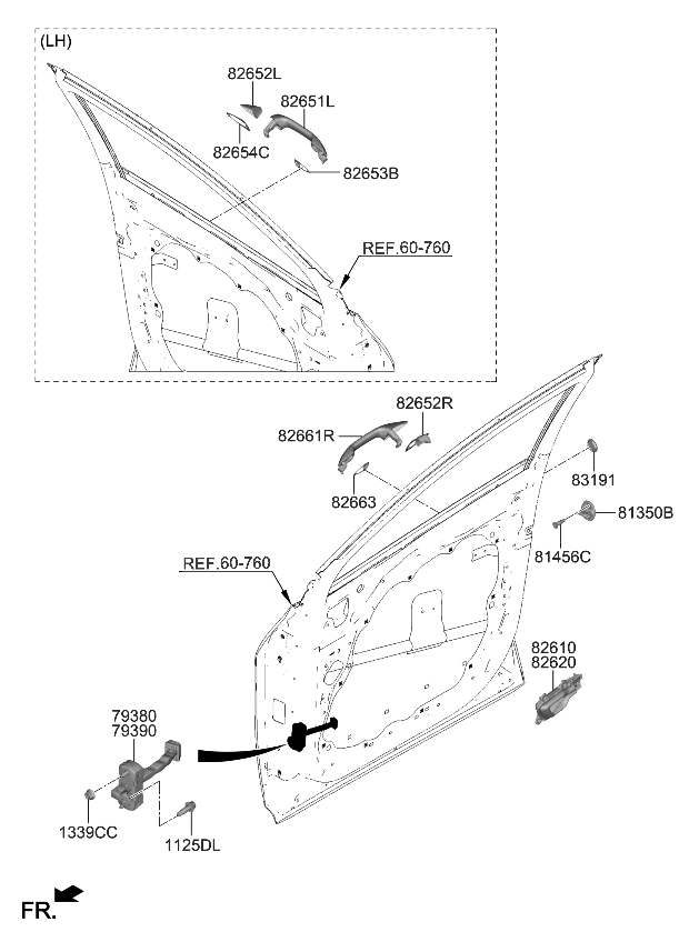76980P1100 Genuine Kia CHECKER ASSY-FRONT D