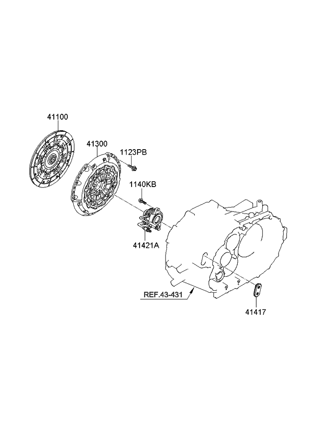 4142124360 Genuine Kia Cylinder Assembly-CONCEN