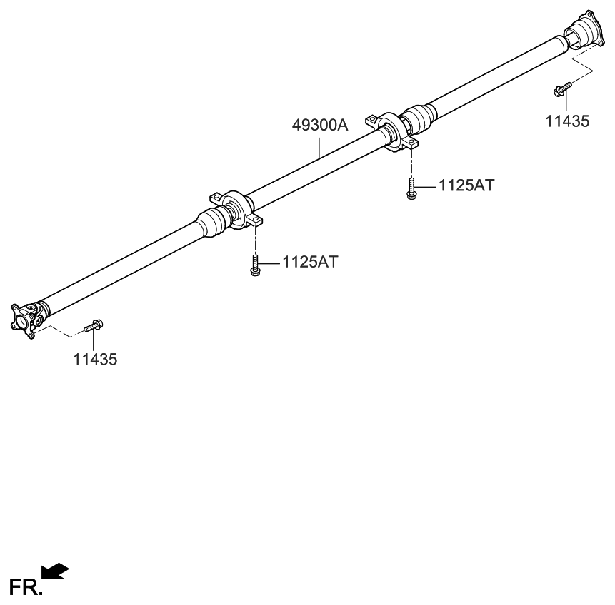 49300L3000 Genuine Kia Shaft Assembly-PROPELLER