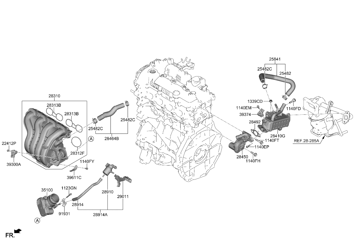 2901508HA0 Genuine Kia VALVE ASSY-PURGE CON