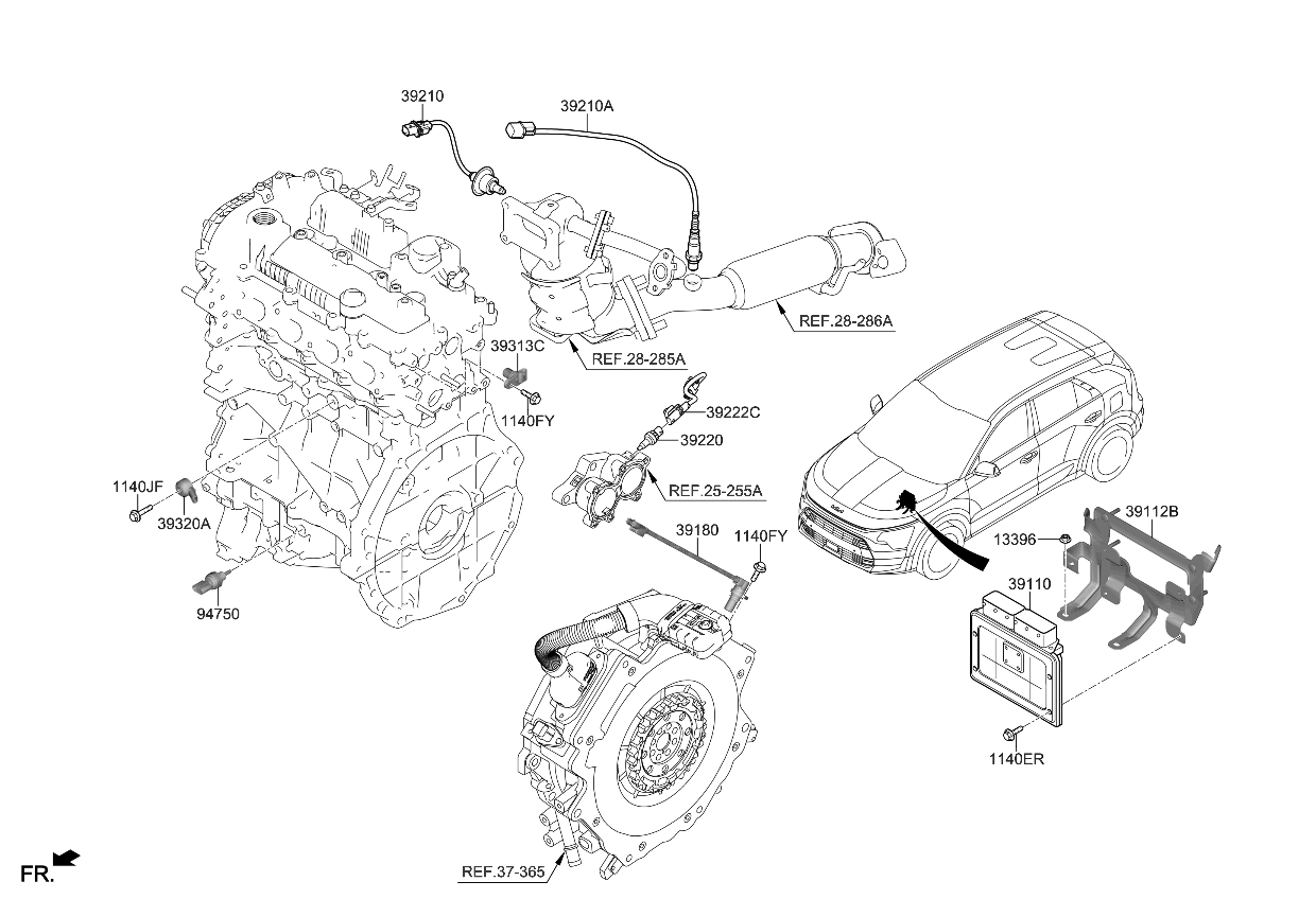 3921008200 Genuine Kia SENSOR ASSY-OXYGEN