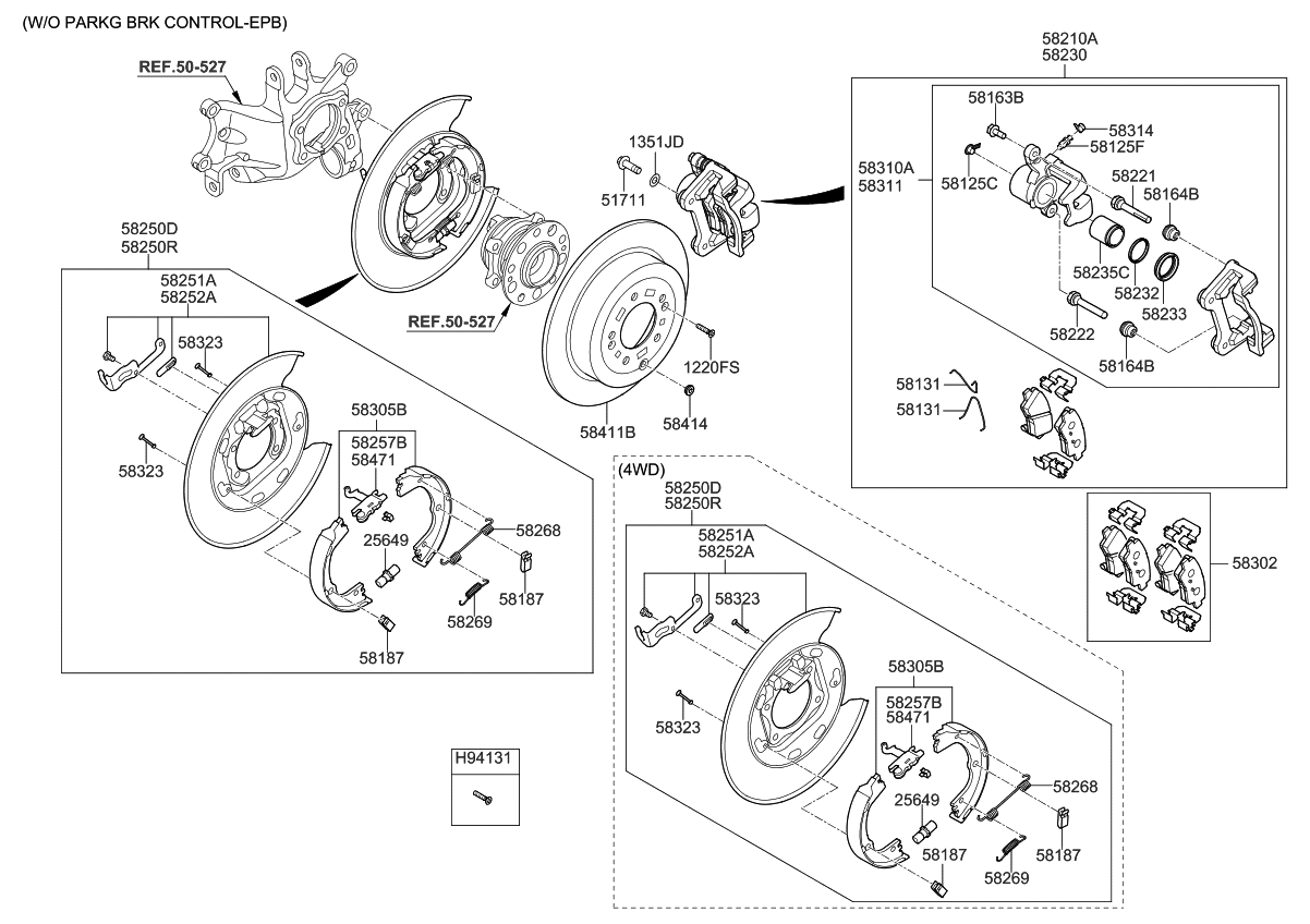 58258D3000 Genuine Kia Lever-Operating,RH