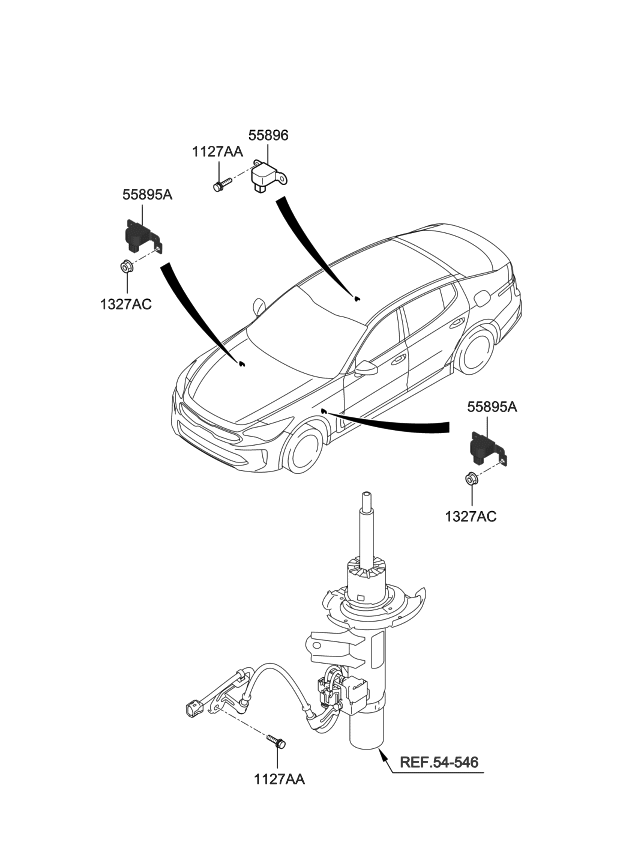 55896J5000 Genuine Kia Sensor-G