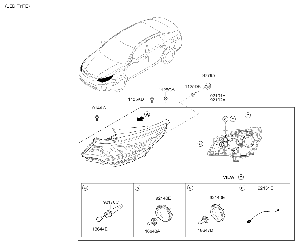 92140D4000 Genuine Kia Dust Cap Assembly-Headlamp