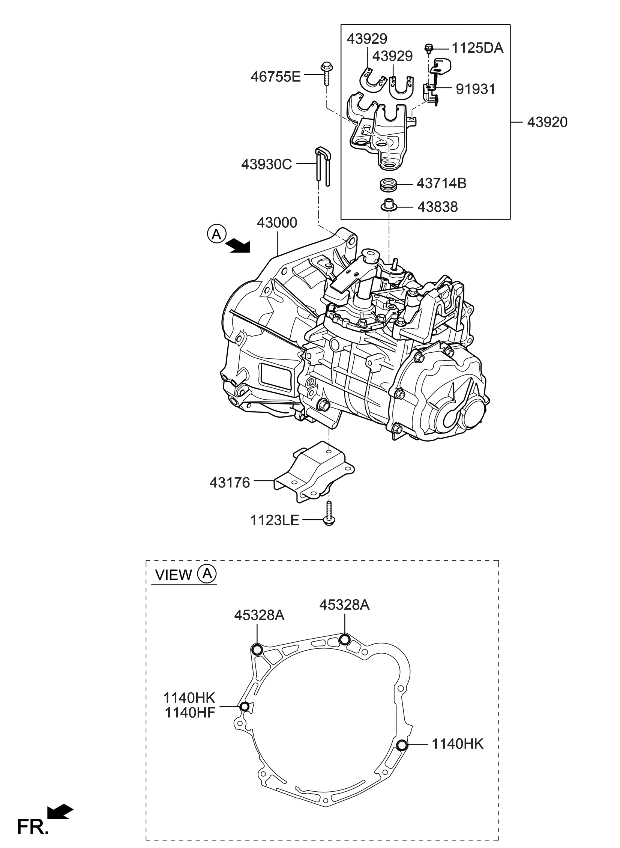 4317626200 Genuine Kia Bracket-Roll Support