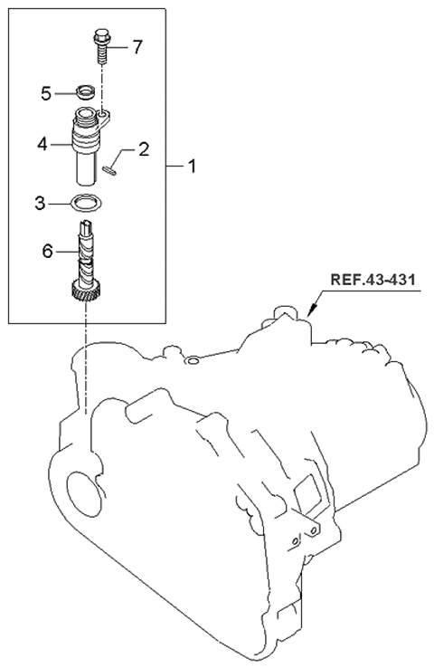 Speedometer Driven Gear-Manual - 2005 Kia Sportage