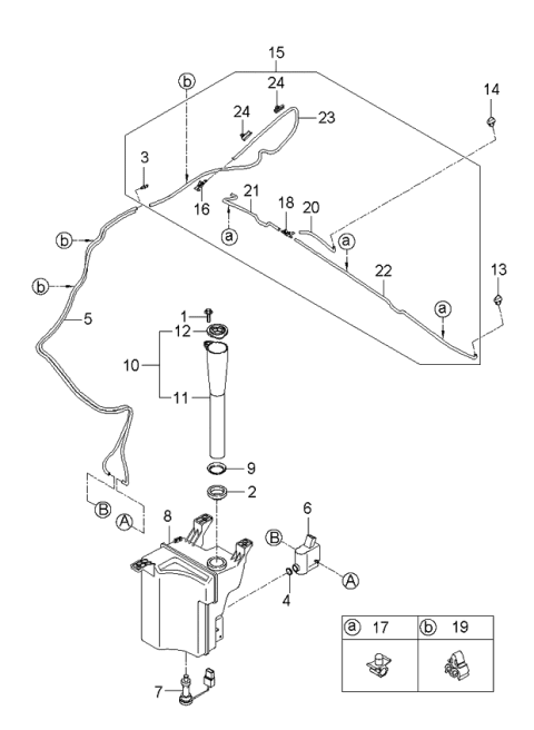 Windshield Washer - 2006 Kia Sorento New Body Style (Produced Before ...