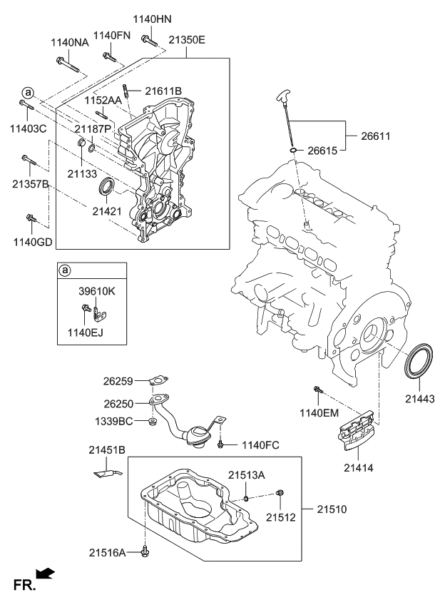 215102E023 - Genuine Kia PAN ASSEMBLY-ENGINE OIL