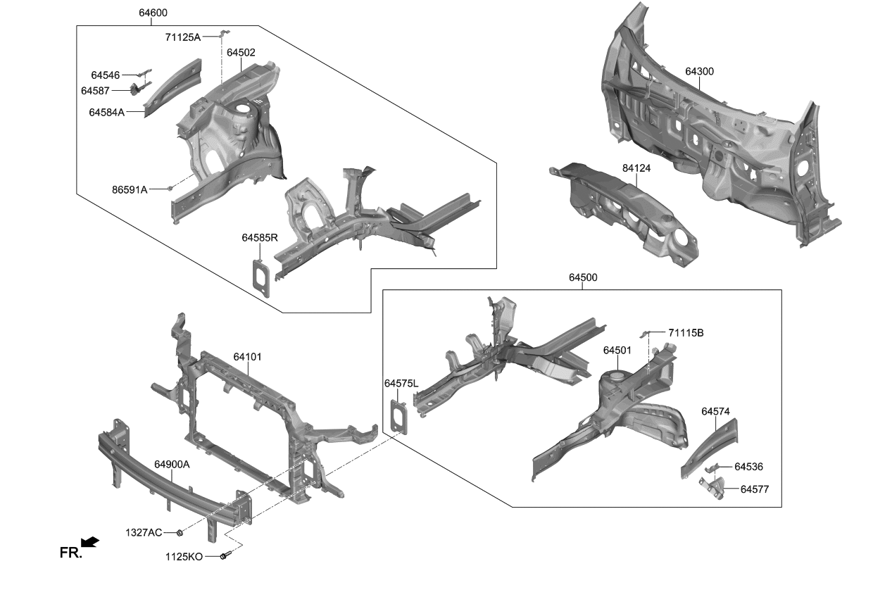 2020 Kia Soul Fender Apron & Radiator Support Panel