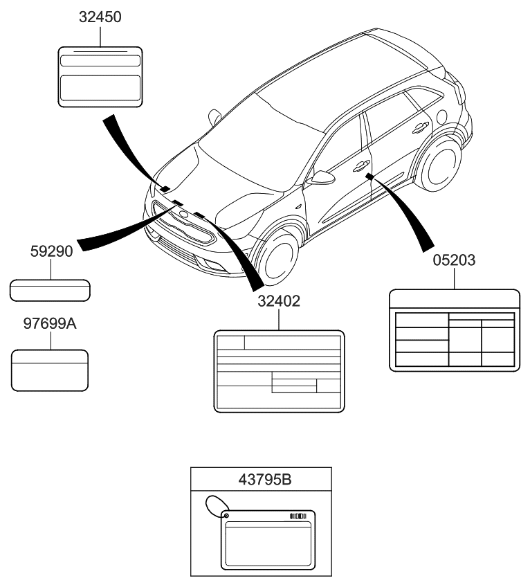 2017 Kia Niro Label - Kia Parts Now