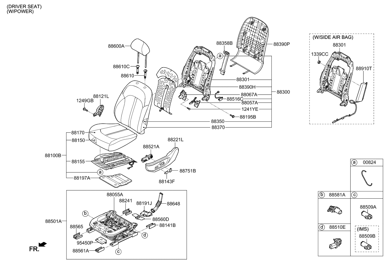 88581C1000 - Genuine Kia MOTOR ASSEMBLY-SLIDE