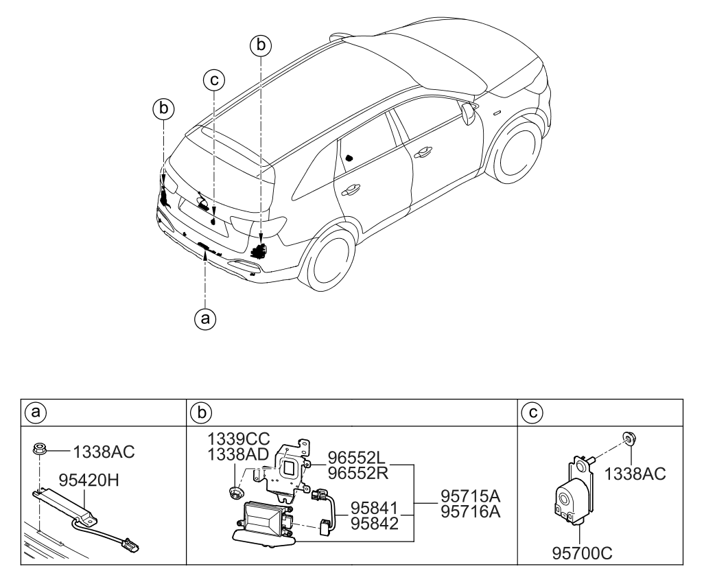 95811C6010 - Genuine Kia UNIT ASSEMBLY-BSD,LH