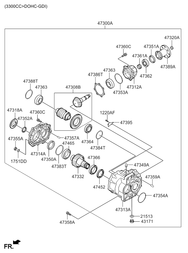 473003B530 - Genuine Kia TRANSFER ASSEMBLY