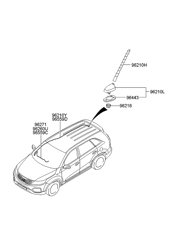 2011 Kia Sorento Antenna - Kia Parts Now