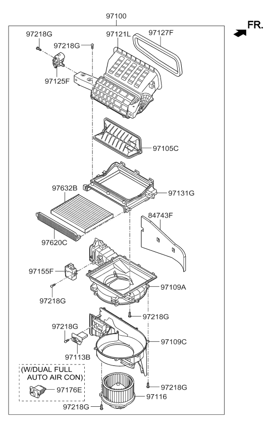97133A9000 - Genuine Kia CABIN AIR FILTER