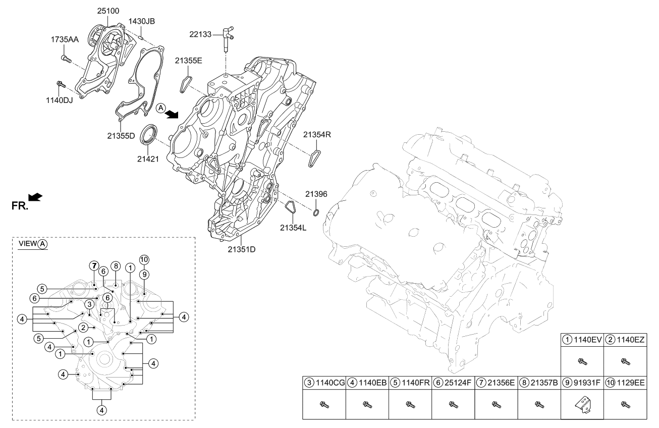 213553C530 - Genuine Kia GASKET-WATER PUMP,LH