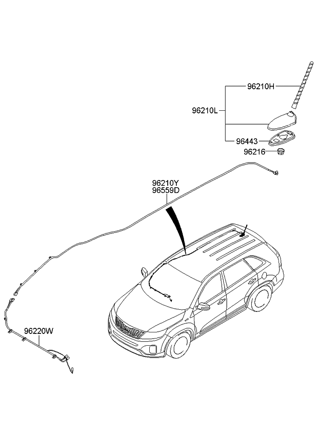 2013 Kia Sorento Antenna - Kia Parts Now