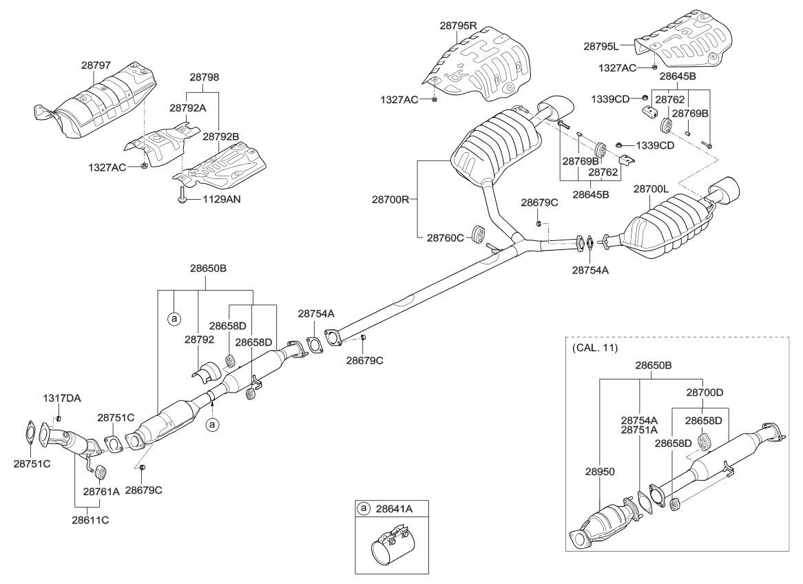 287512T000 - Genuine Kia GASKET-EXHAUST PIPE