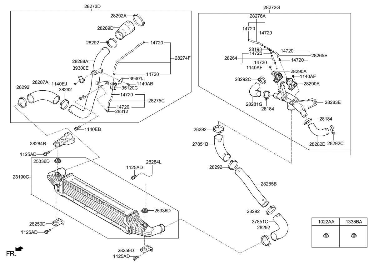 282923A075 - Genuine Kia CLAMP-HOSE