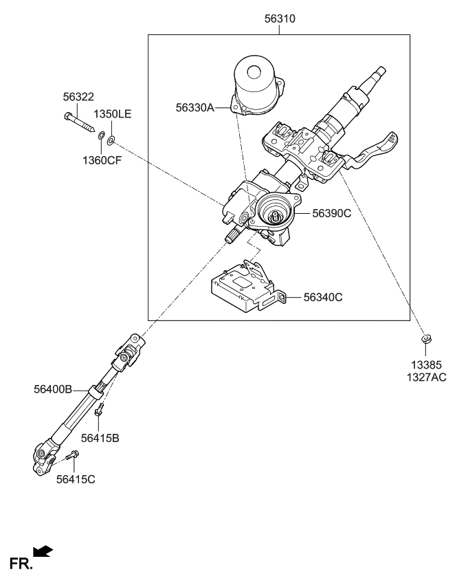 563301W100 - Genuine Kia MOTOR ASSEMBLY