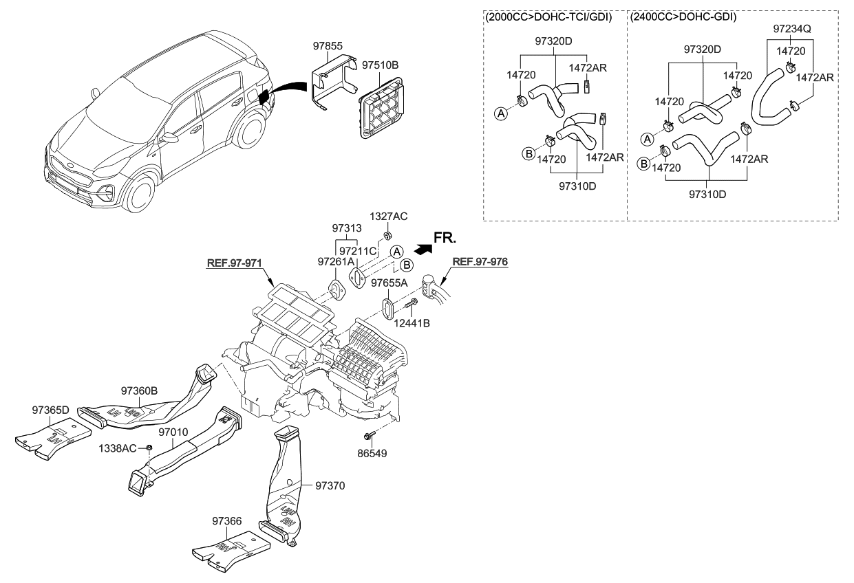97510D3000 - Genuine Kia GRILLE ASSEMBLY-AIR EXTRACTOR