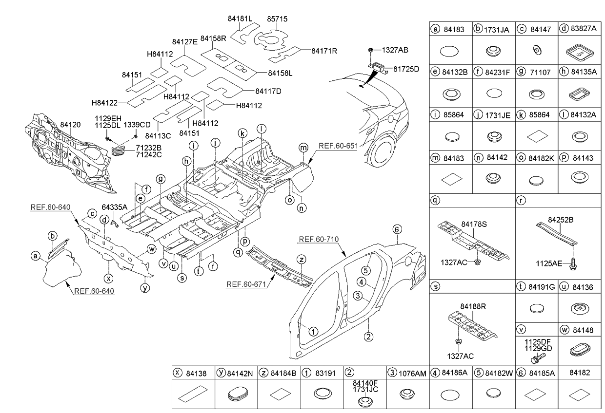 8415133A00 - Genuine Kia PAD-ANTIVIBRATION CENTER