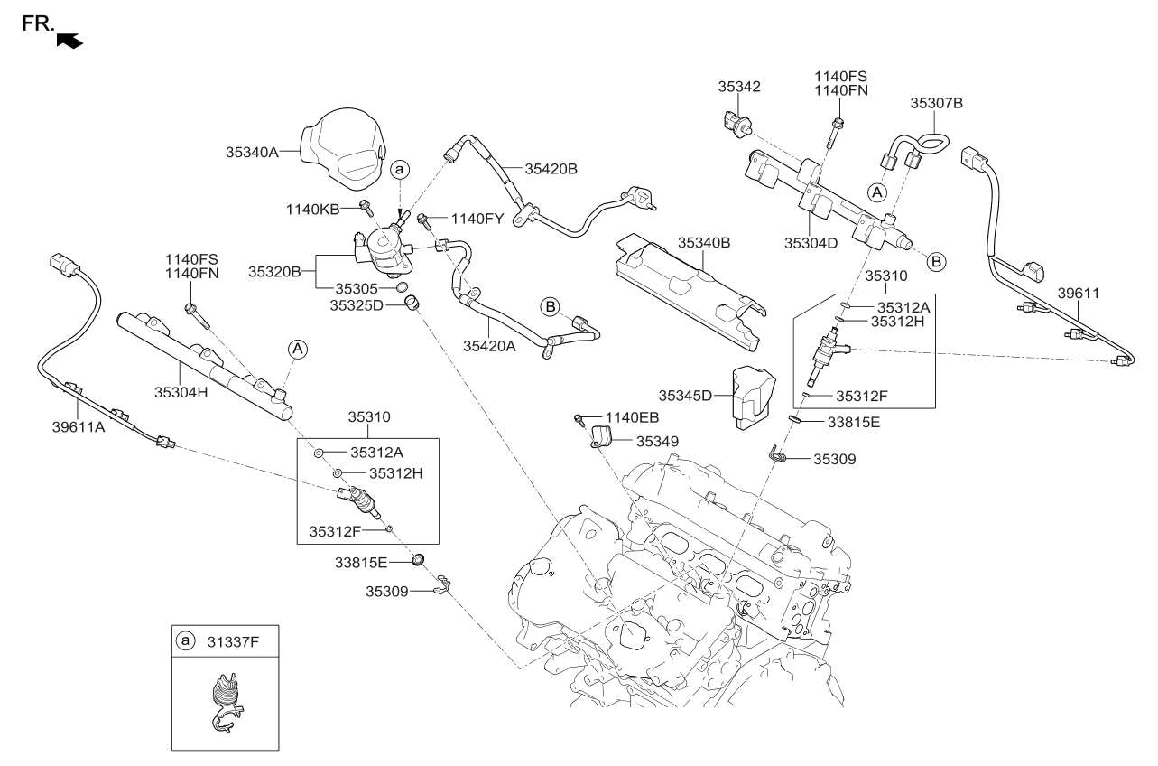 353422E610 - Genuine Kia HIGH PRESSURE SENSOR