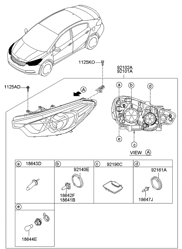 1864725013 - Genuine Kia BULB-HEAD LIGHT(HID)