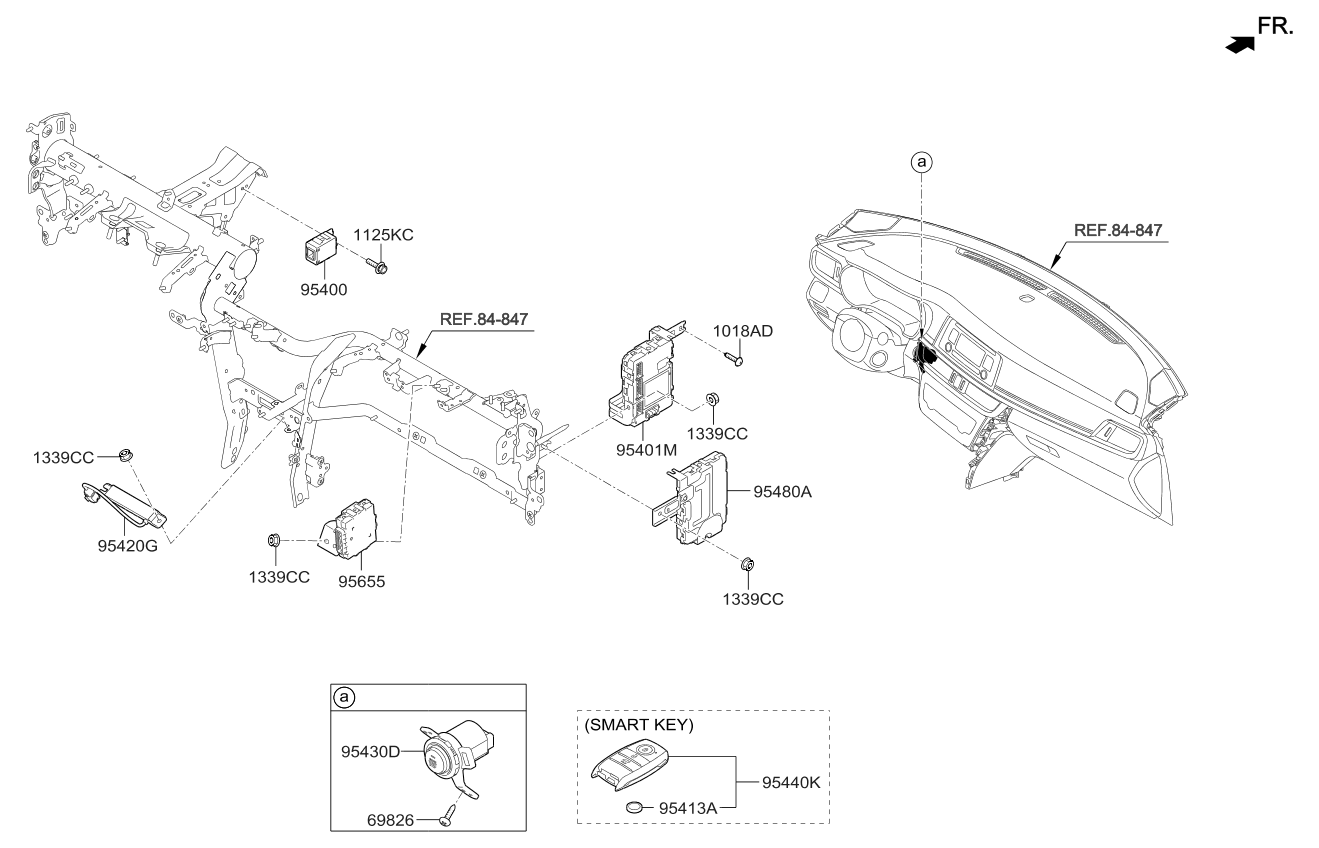 95430D4501 - Genuine Kia SWITCH ASSEMBLY-BUTTON START