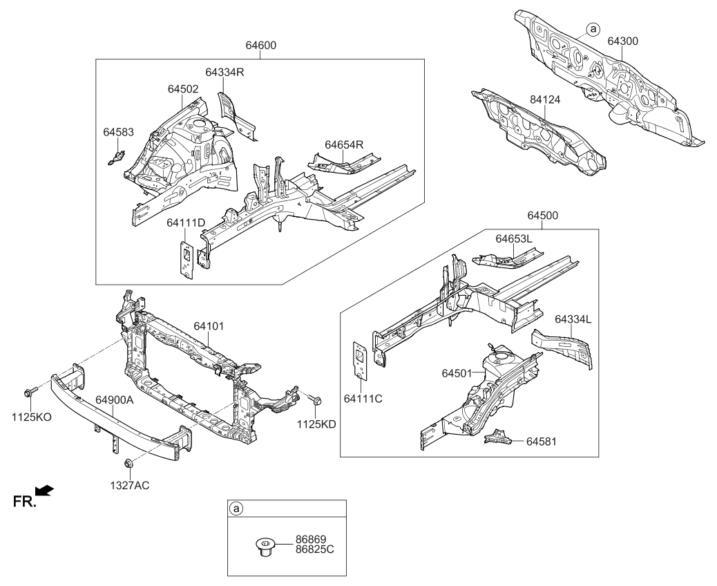 64527D4000 - Genuine Kia BRACKET ASSEMBLY-FENDER