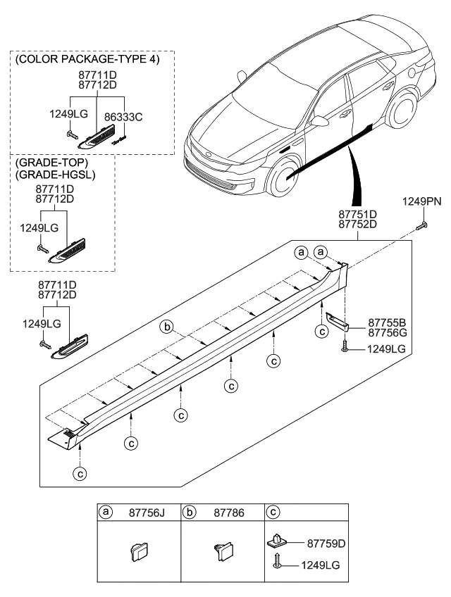2018 Kia Optima Body Side Moulding - Kia Parts Now