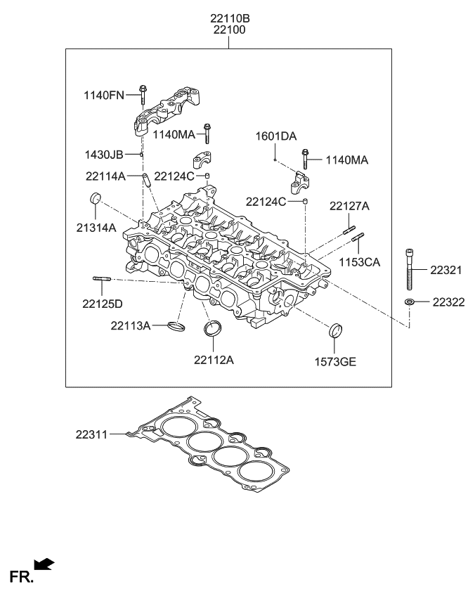 223112B004 - Genuine Kia GASKET-CYLINDER HEAD