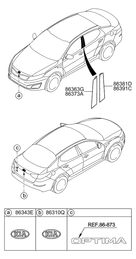 2015 Kia Optima Korean made Emblem - Kia Parts Now