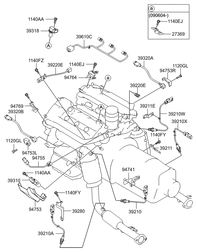 392113C530 - Genuine Kia BRACKET-OXYGEN SENSOR