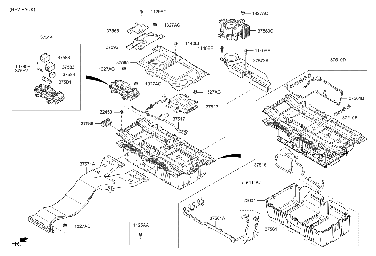 37510G0000 - Genuine Kia PACK ASSEMBLY-BATTERY